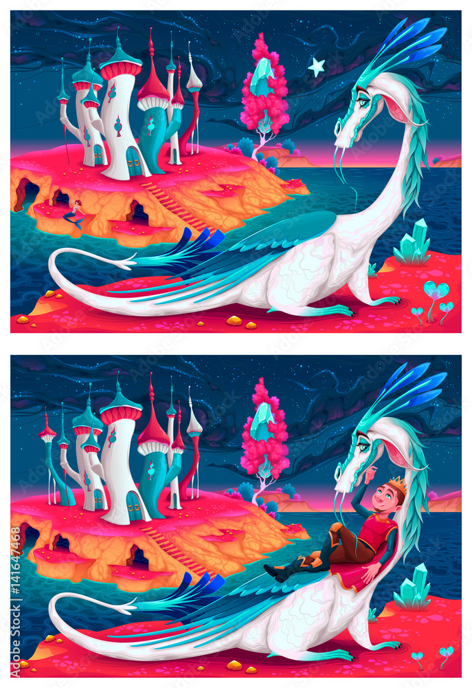 Spot the differences Stock Vector | Adobe Stock