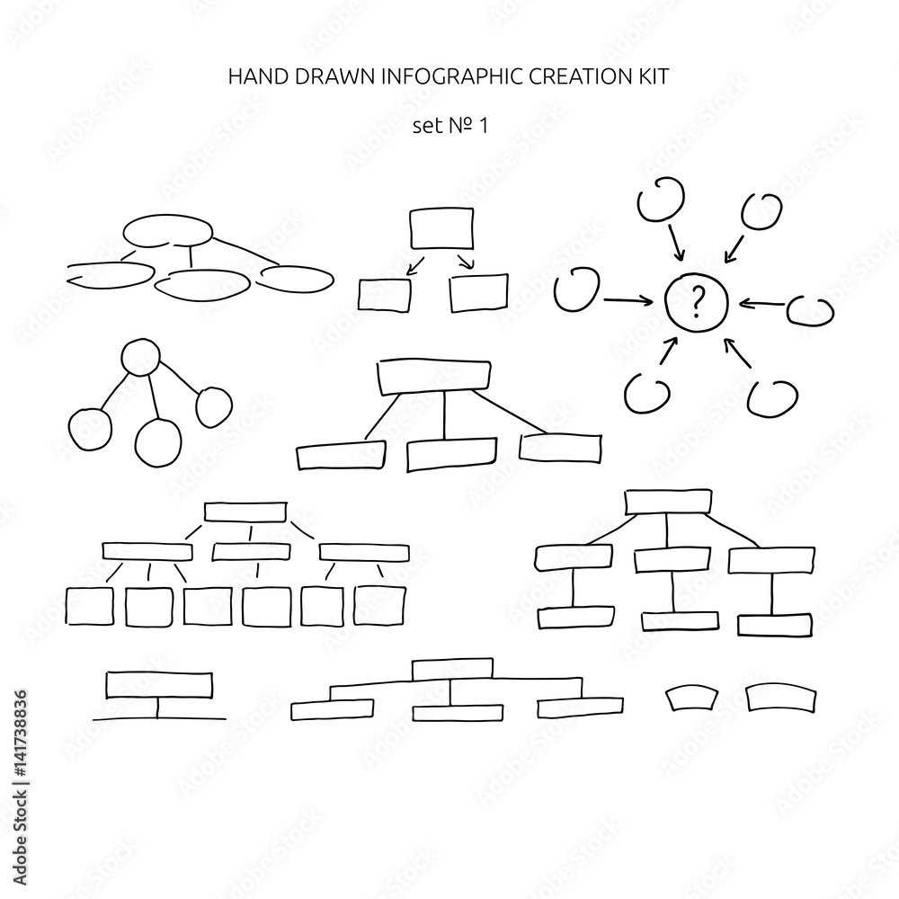 Hand drawn infographic creation kit. Stock Vector | Adobe Stock