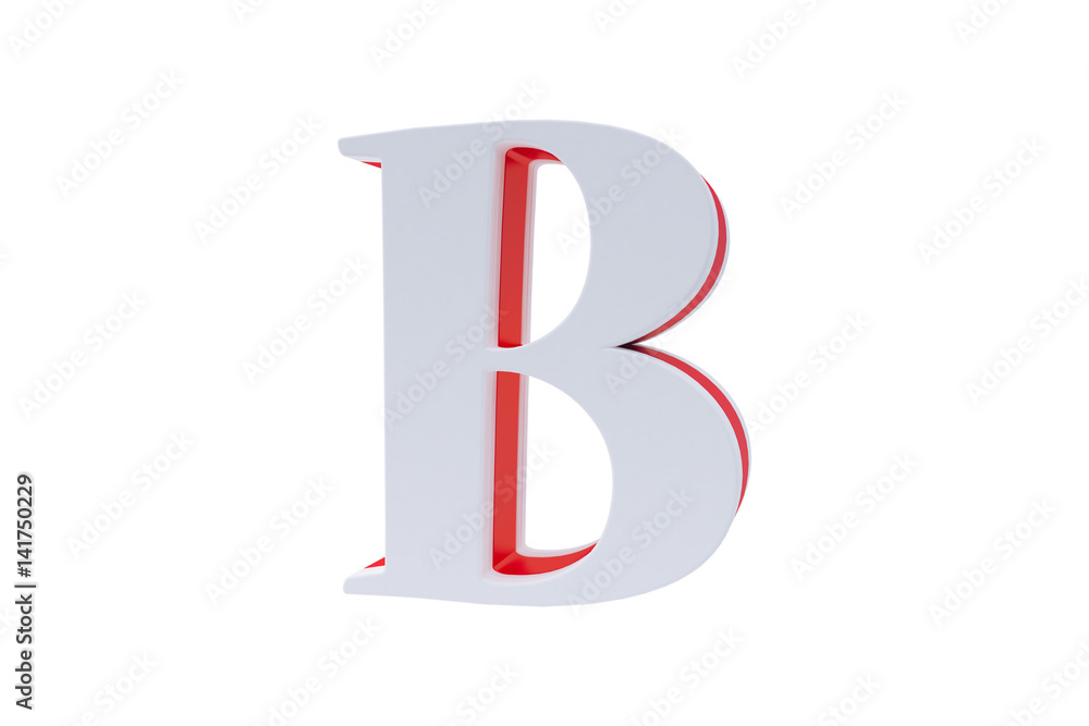 Alphabet letters, isolated on white background. Alphabet letter B made ...