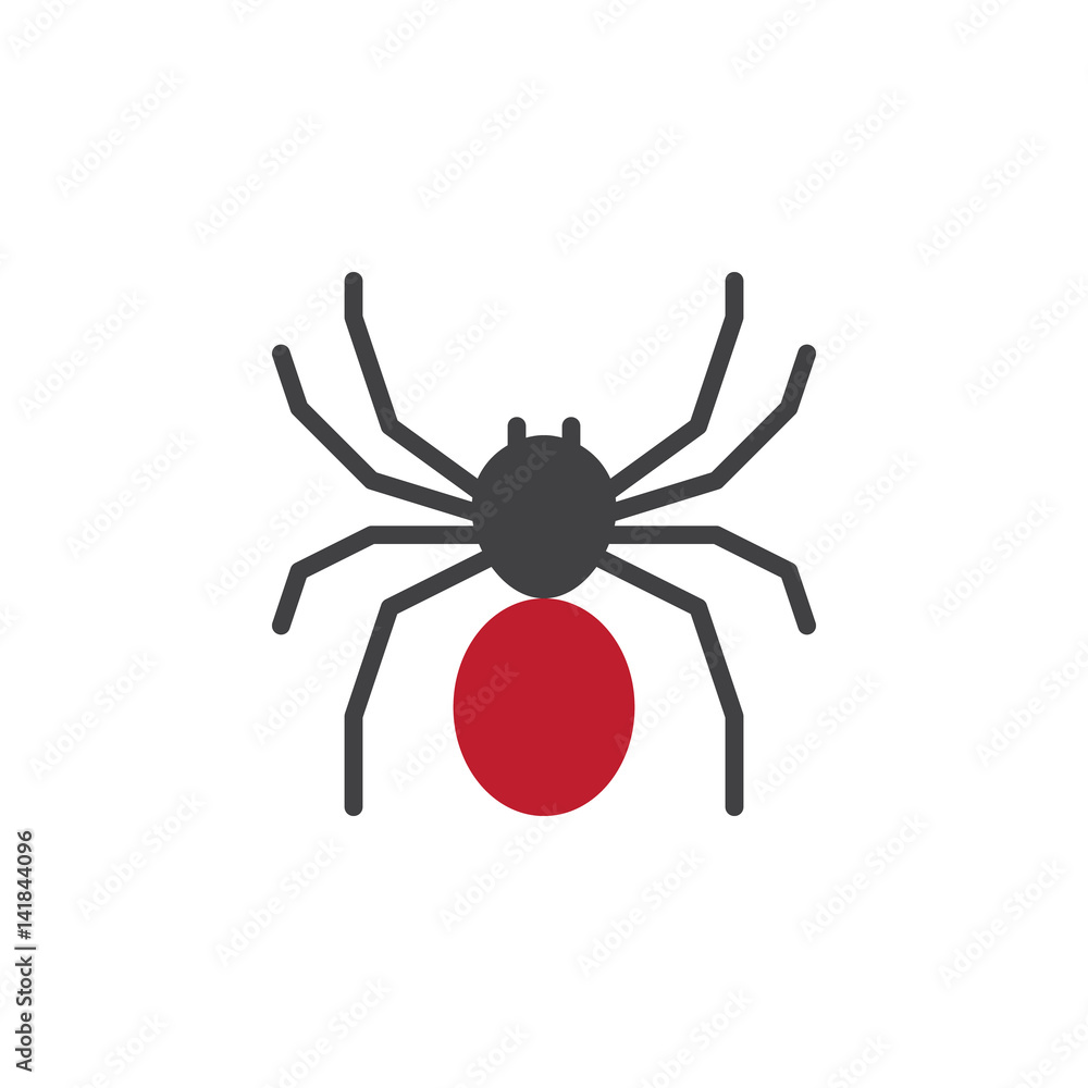 Stock-Vektorgrafik „Spider icon vector, filled flat sign, solid ...