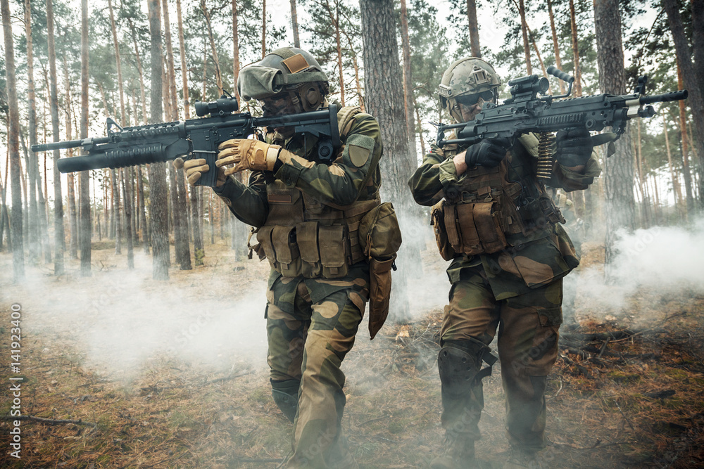 Norwegian Rapid reaction special forces FSK soldiers in field uniforms ...
