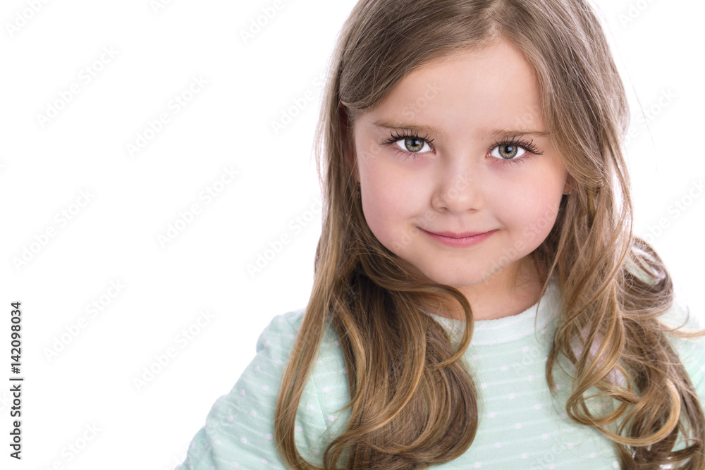 Beautiful blonde little girl Stock Photo | Adobe Stock