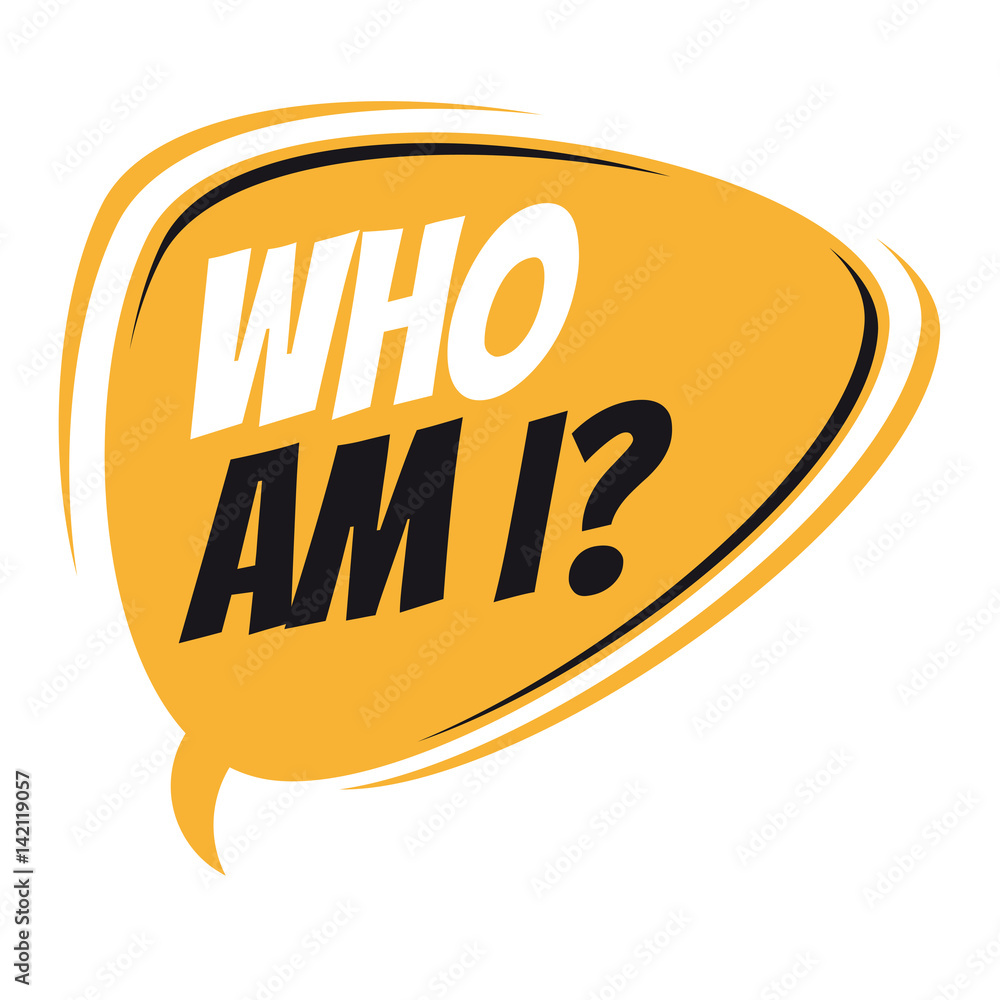 who am i vector speech balloon Stock Vector | Adobe Stock