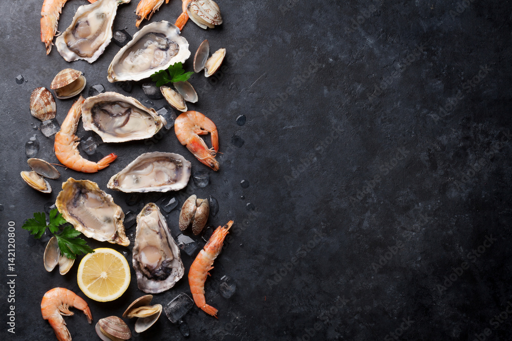 Fresh seafood Stock Photo | Adobe Stock