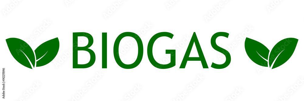 Logo biogas with leaves Stock Vector | Adobe Stock