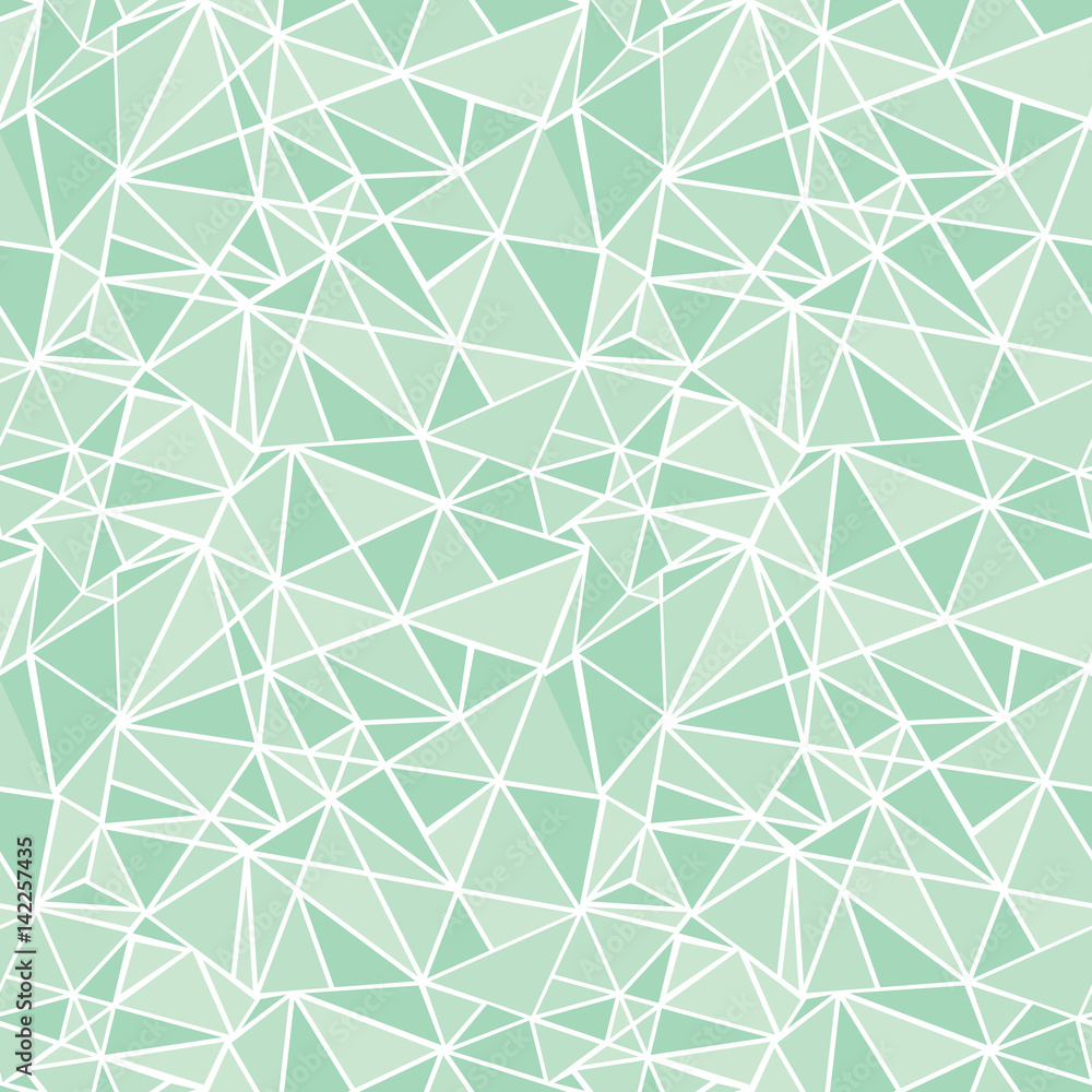 Stock-Vektorgrafik „Vector Mint Green Geometric Mosaic Triangles Repeat ...