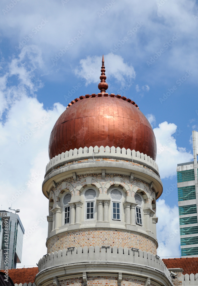 Sultan Abdul Samad building facade in Kuala Lumpur, Malaysia. It was a ...