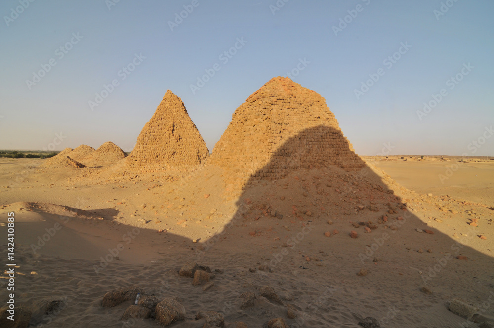 Nuri - pyramids of royal family of Kush in Sudan Stock Photo | Adobe Stock