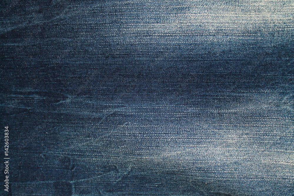 Blue washed denim jeans fabric texture, textile background Stock Photo ...
