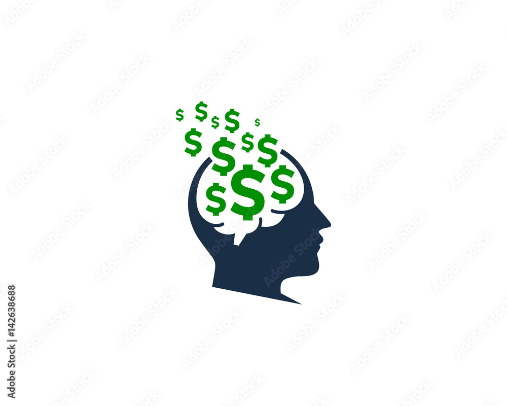 Stock-Vektorgrafik „Money Mind Icon Logo Desing Element“ | Adobe Stock