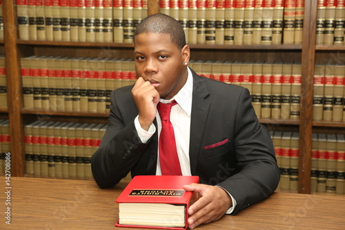 Young African American Lawyer in Law Library Stock Photo | Adobe Stock