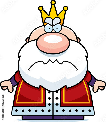 Cartoon Angry King Stock Vector | Adobe Stock