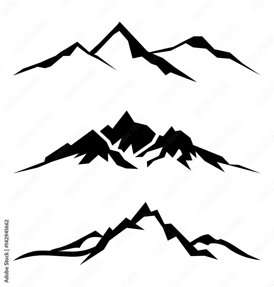 Berg Silhouet Poster Berg Silhouet Klimmen Natuur Posters