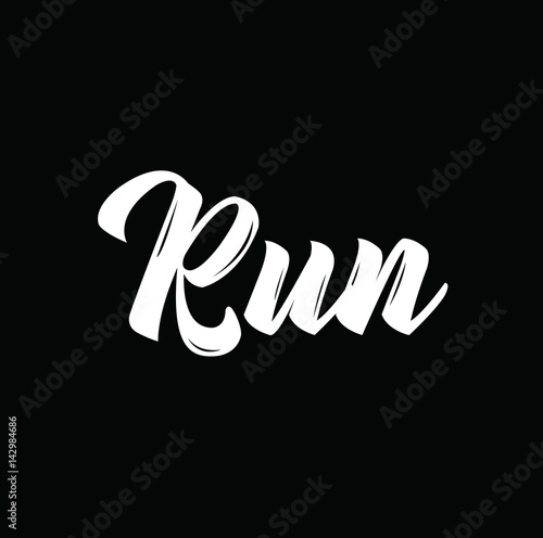 run, text design. Vector calligraphy. Usable as background. - Buy this ...
