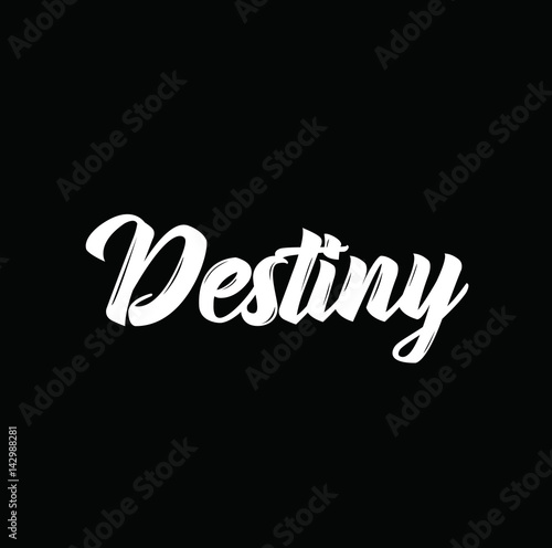 Destiny Text Design Vector Calligraphy Typography Poster Vecteur