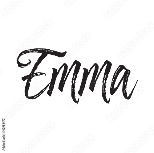 Emma Text Design Vector Calligraphy Typography Poster Buy This