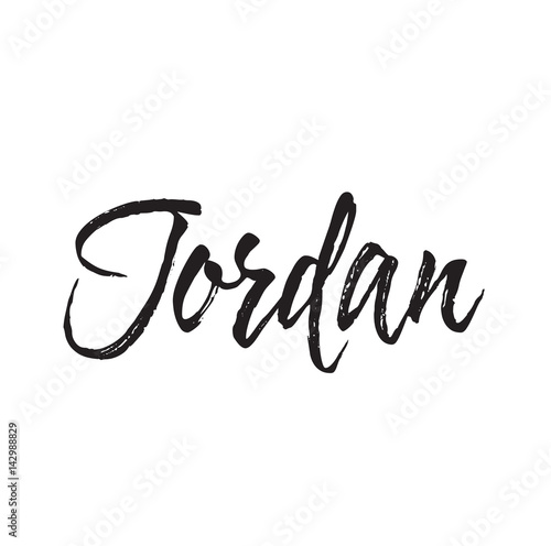 Jordan Text Design Vector Calligraphy Typography Poster Buy This