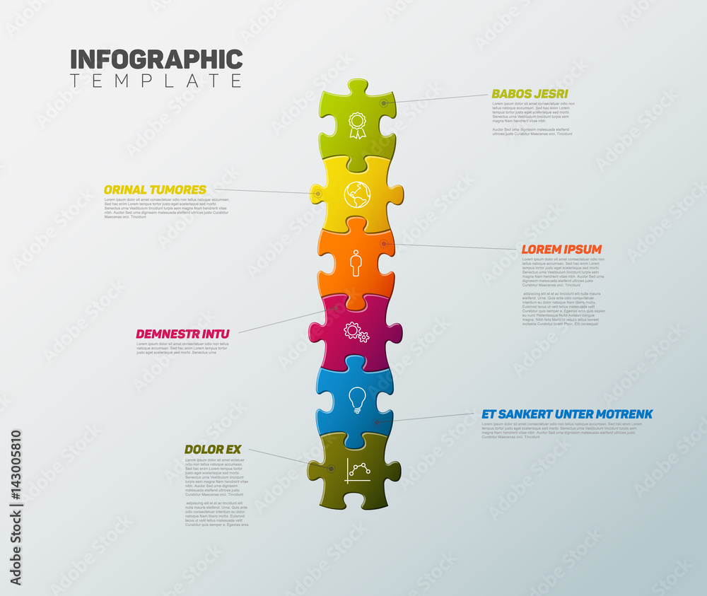 Vector Puzzle Infographic report template Stock Vector | Adobe Stock
