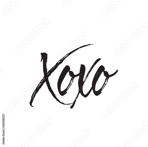 xoxoxo, text design. Vector calligraphy. Typography poster. Stock ...