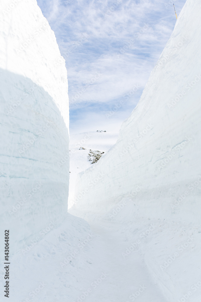 Snow wall at the Tateyama Kurobe Alpine Route Stock Photo | Adobe Stock