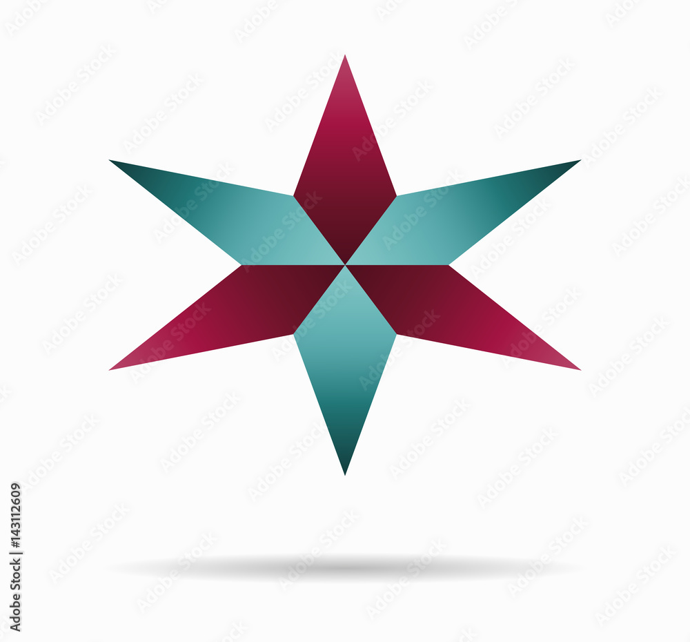 icon six pointed star Stock Vector | Adobe Stock