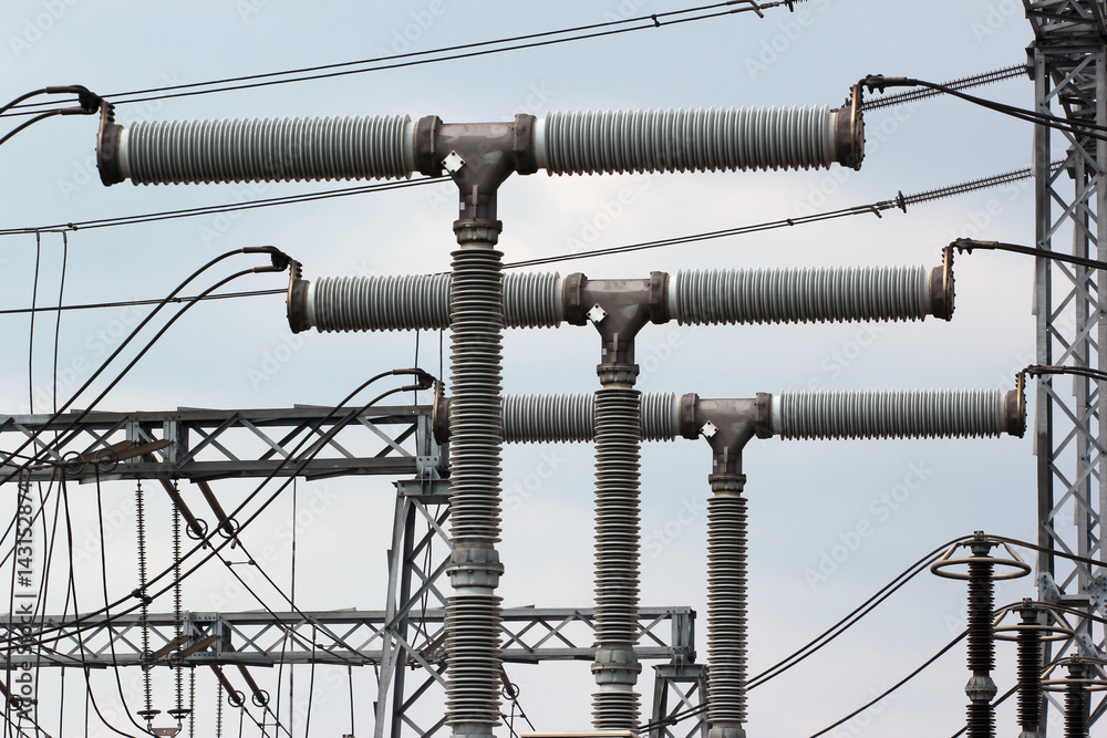 High voltage switchgear and insulated circuit breakers on electrical ...