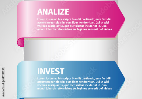 Multipurpose Three Section Numbered Tab Infographic 3 Stock Template ...