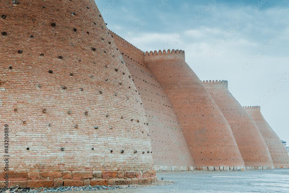 The Ark fortress. Ancient fort of Bukhara, silk road, Uzbekistan, Asia ...