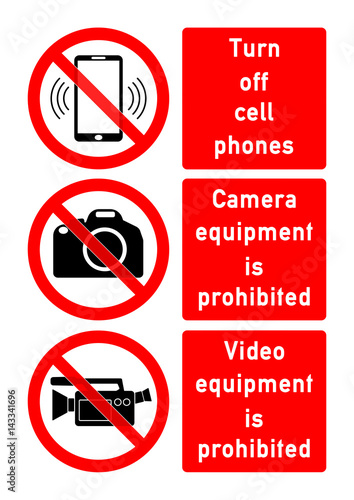 smms4 SafetyMultiMessageSign smms - english - turn off cell phones - no ...