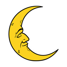 Vintage Smiling Half Moon Free Stock Photo - Public Domain Pictures