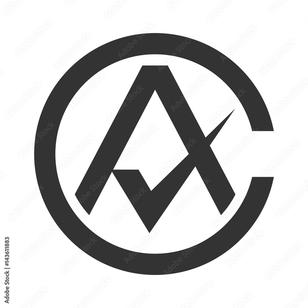 letter a and c with check mark. logo vector. Stock Vector | Adobe Stock