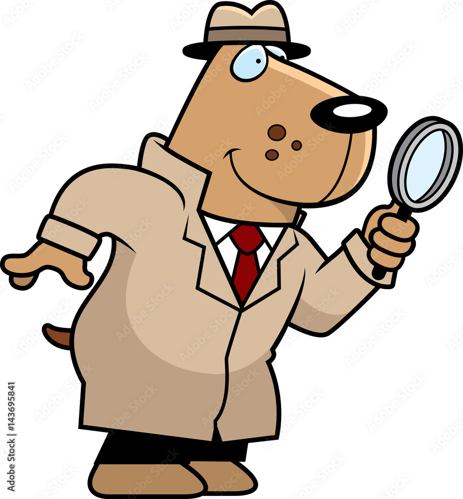 Cartoon Dog Detective Stock Vector | Adobe Stock