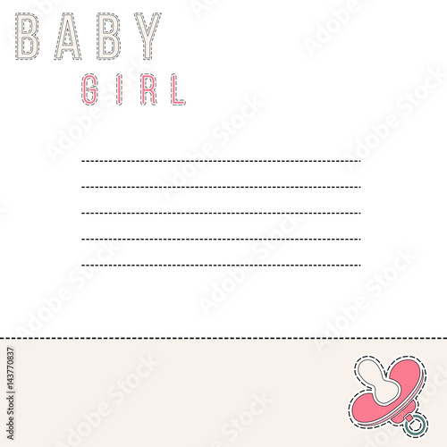 Baby girl abstract background with nipple design elements. Vector ...