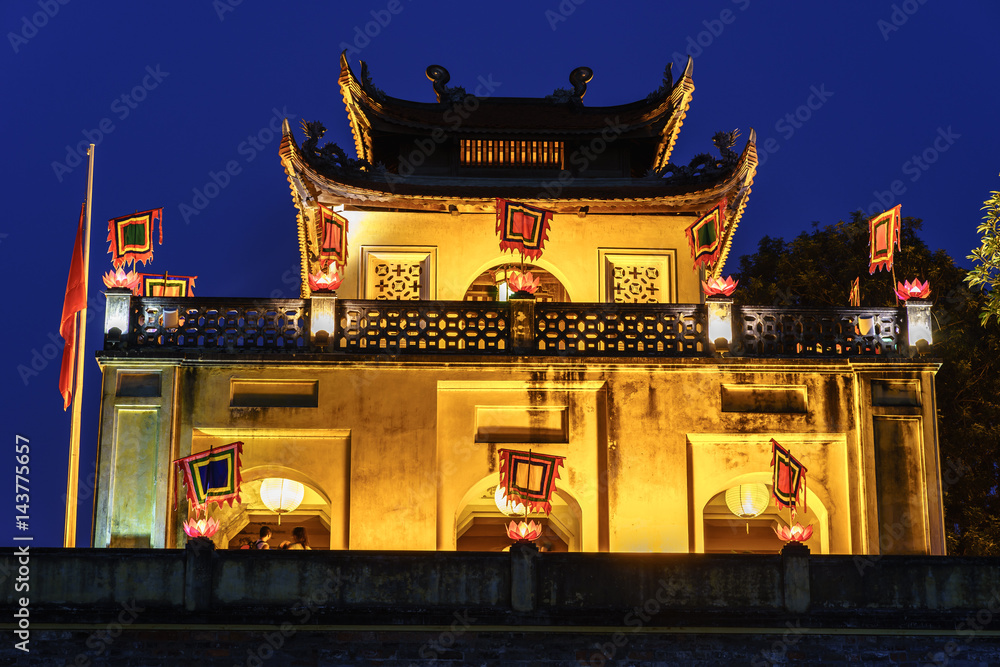 Central sector of Imperial Citadel of Thang Long,the cultural complex ...