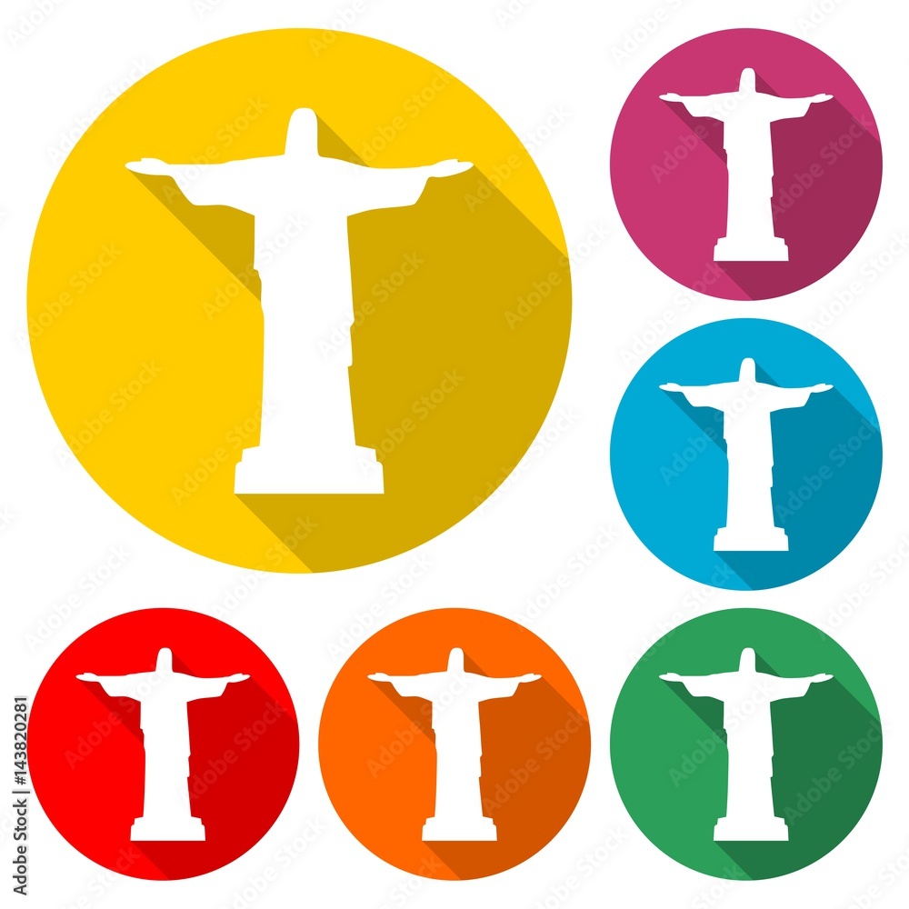 Jesus Christ Monument In Brazil - Illustration Stock Vector | Adobe Stock