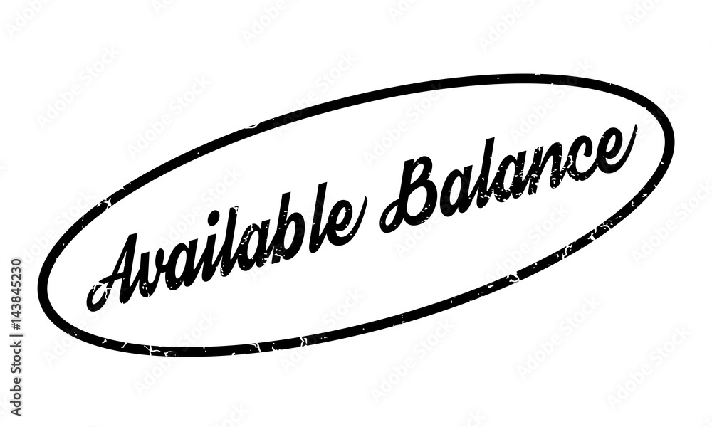 Stock-Vektorgrafik „Available Balance rubber stamp. Grunge design with ...