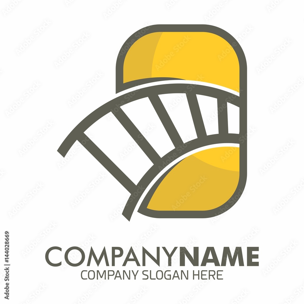 Train Subway Monorail Railroad logo vector Stock Vector | Adobe Stock