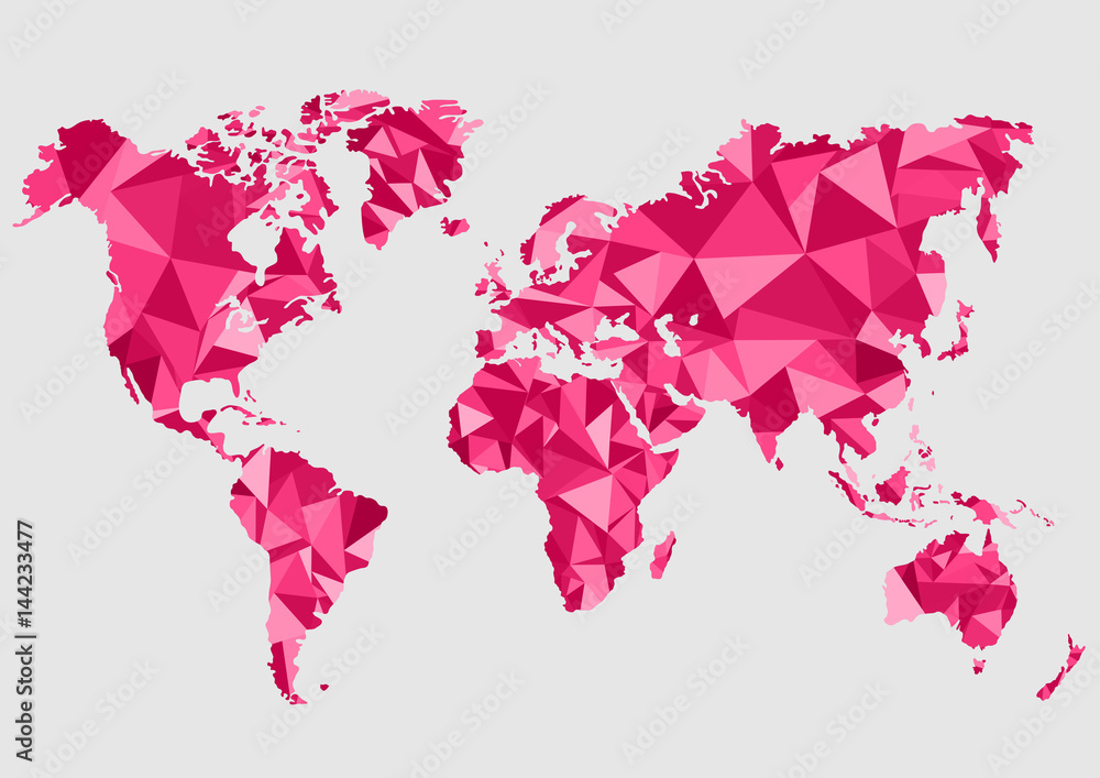 maps of the Earth. world map low poly. Vector illustration Stock Vector ...