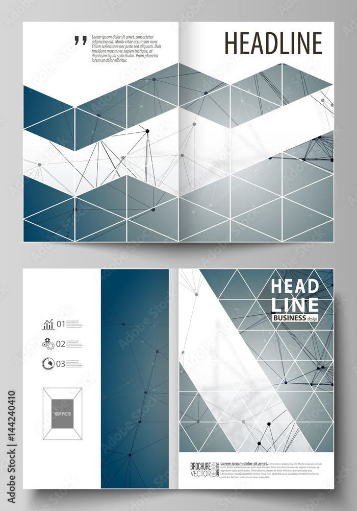 Business templates for bi fold brochure, magazine, flyer, booklet ...