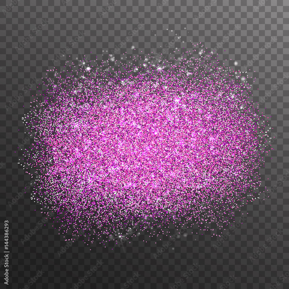 Pink glitter splash isolated on transparent background. Vector ...