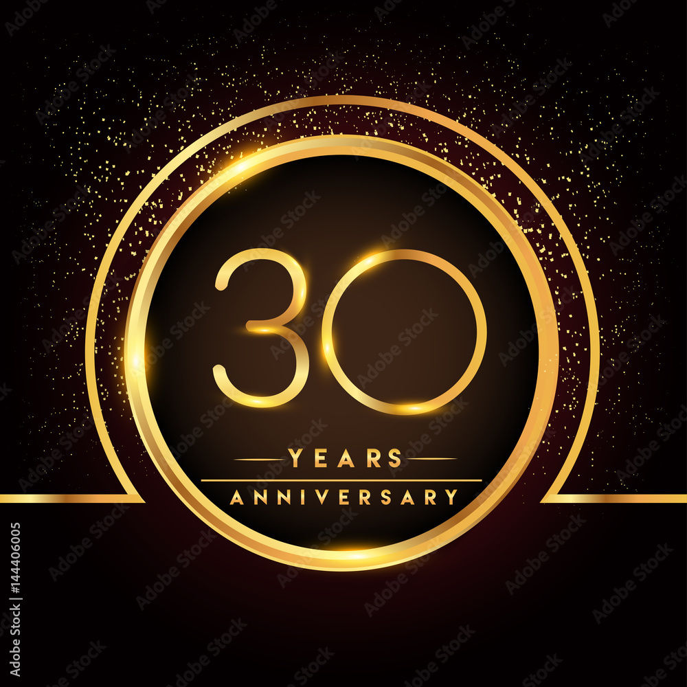 thirty years birthday celebration logotype. 30th anniversary logo with ...