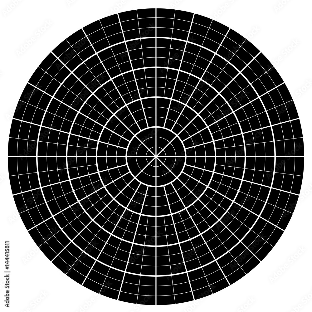 Blank Polar Graph Paper - protractor - Pie Chart vector Stock Vector ...