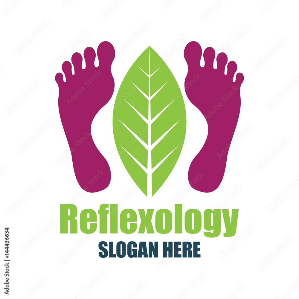 reflexology, zone therapy logo with text space for your slogan ...