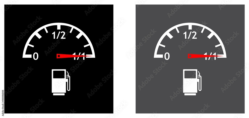 Fuel indicator, full, tank, petrol, gas, level, sign, icon, car, diesel ...
