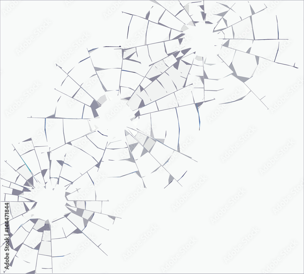 Cartoon Bullet Holes In Glass Stock Illustration | Adobe Stock
