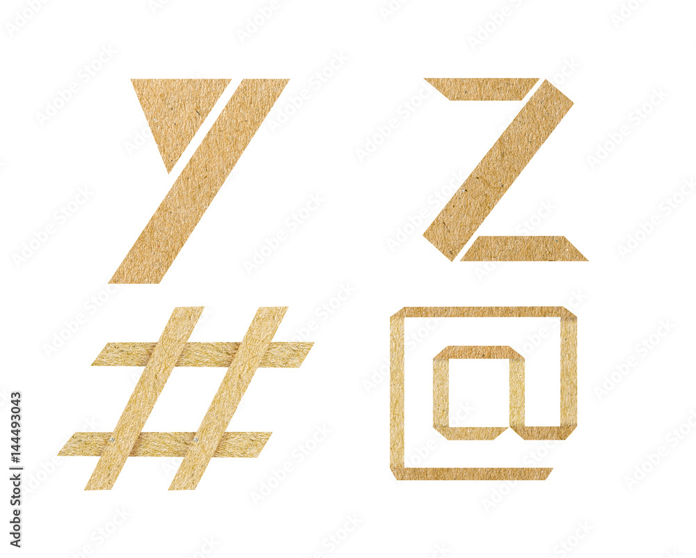 Vintage Font, graphic is paper craft font. recycle style is rough ...