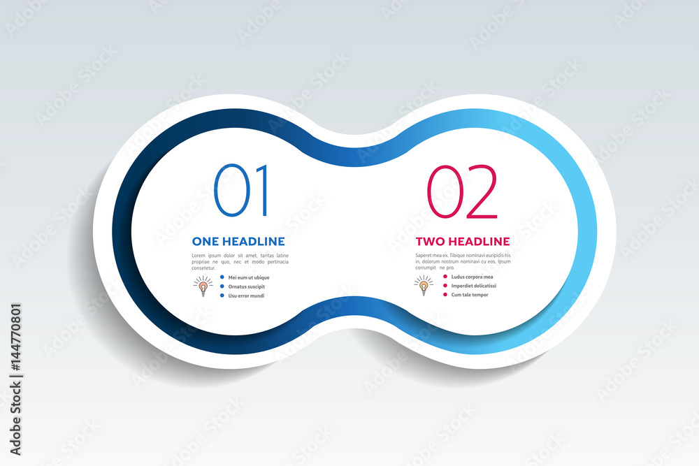Two elements scheme, diagram. Infographic template. Stock Vector ...