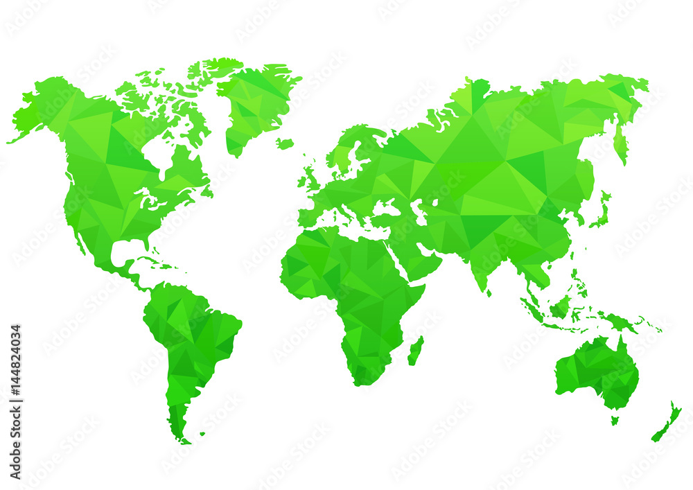 maps of the Earth's. world map low poly. Vector illustration Stock ...