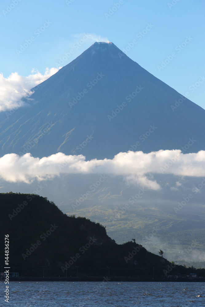 Mayon volcano,view from Legazpi Boulevard view point,Philippines Stock ...