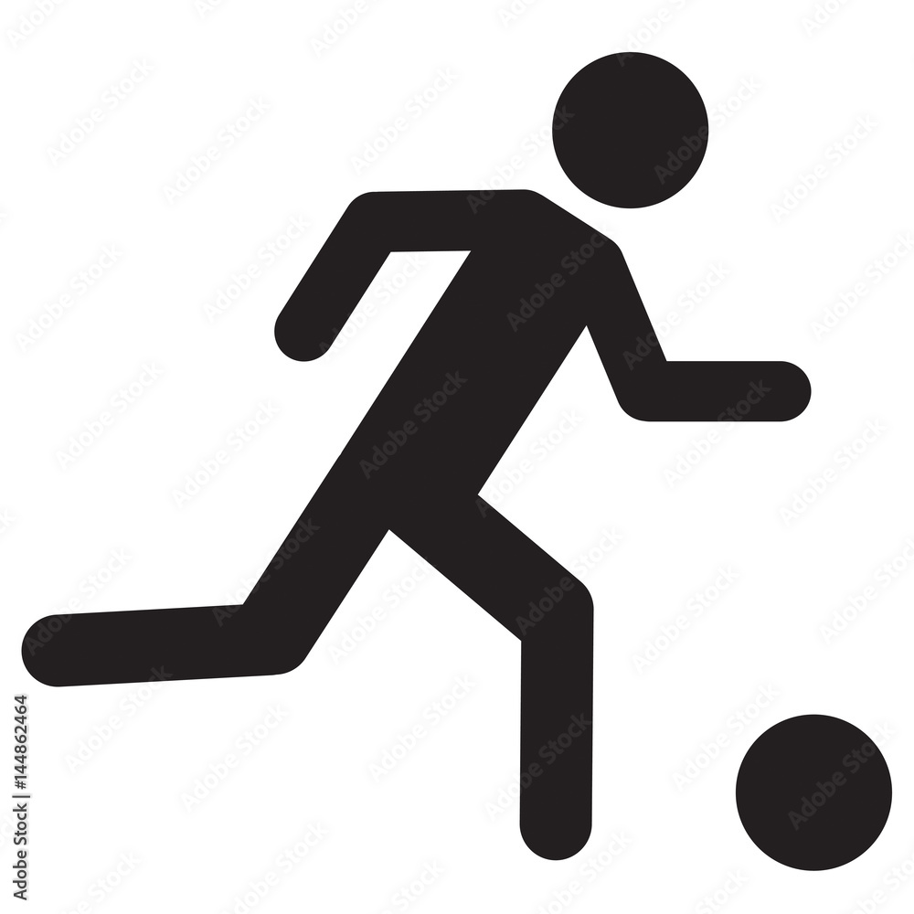 ICÔNE FOOTBALLEUR Stock Vector | Adobe Stock